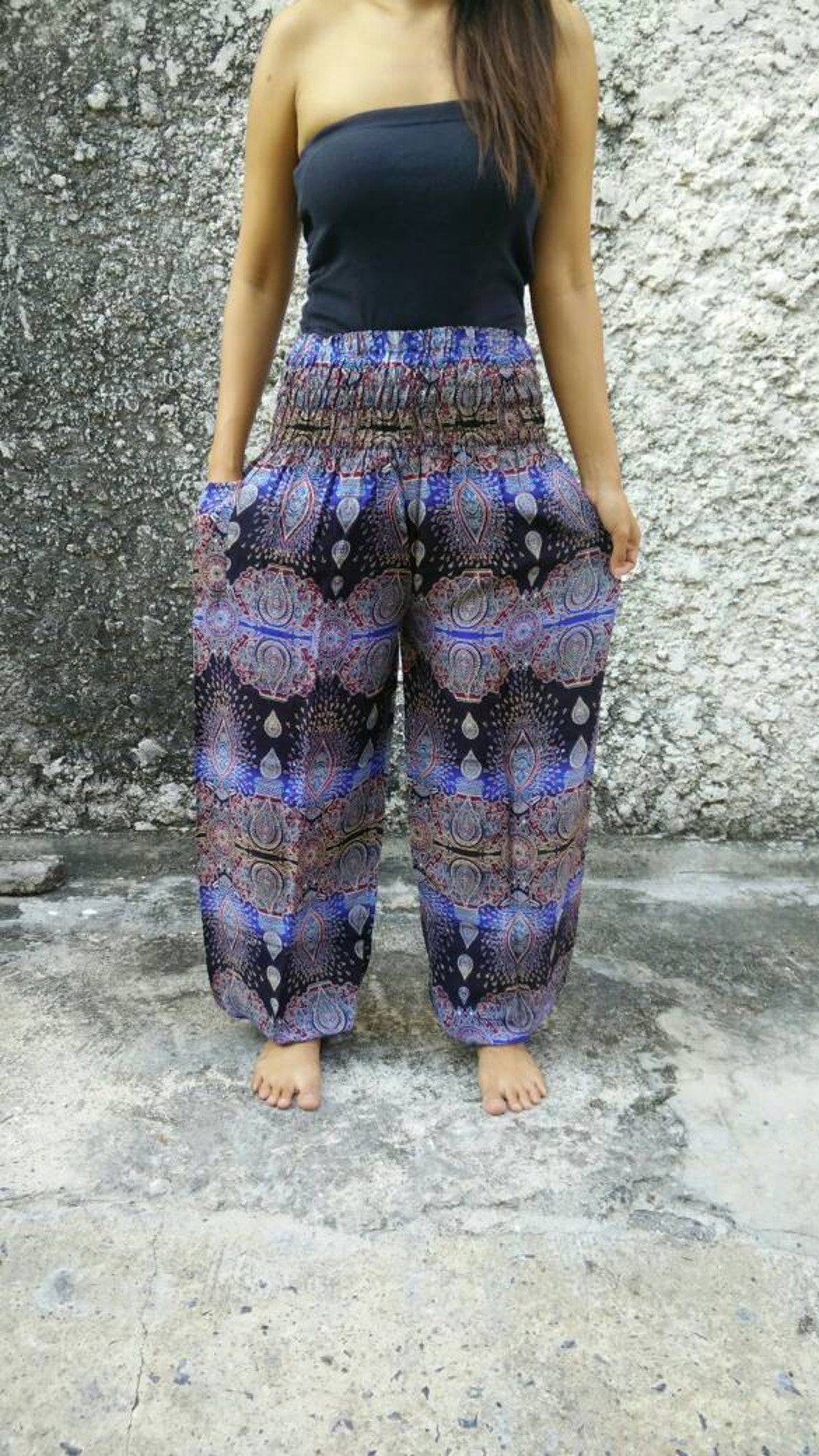 Bohemian Art Paisley Printed Yoga Pants Boho Stylish Hippies | Etsy