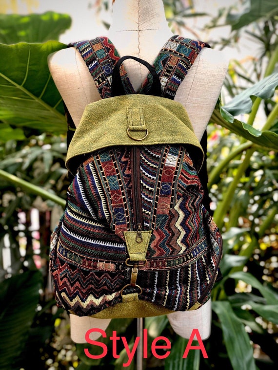 Tribal Woven Backpack Boho Aztec Hippie Southwestern Baja | Etsy