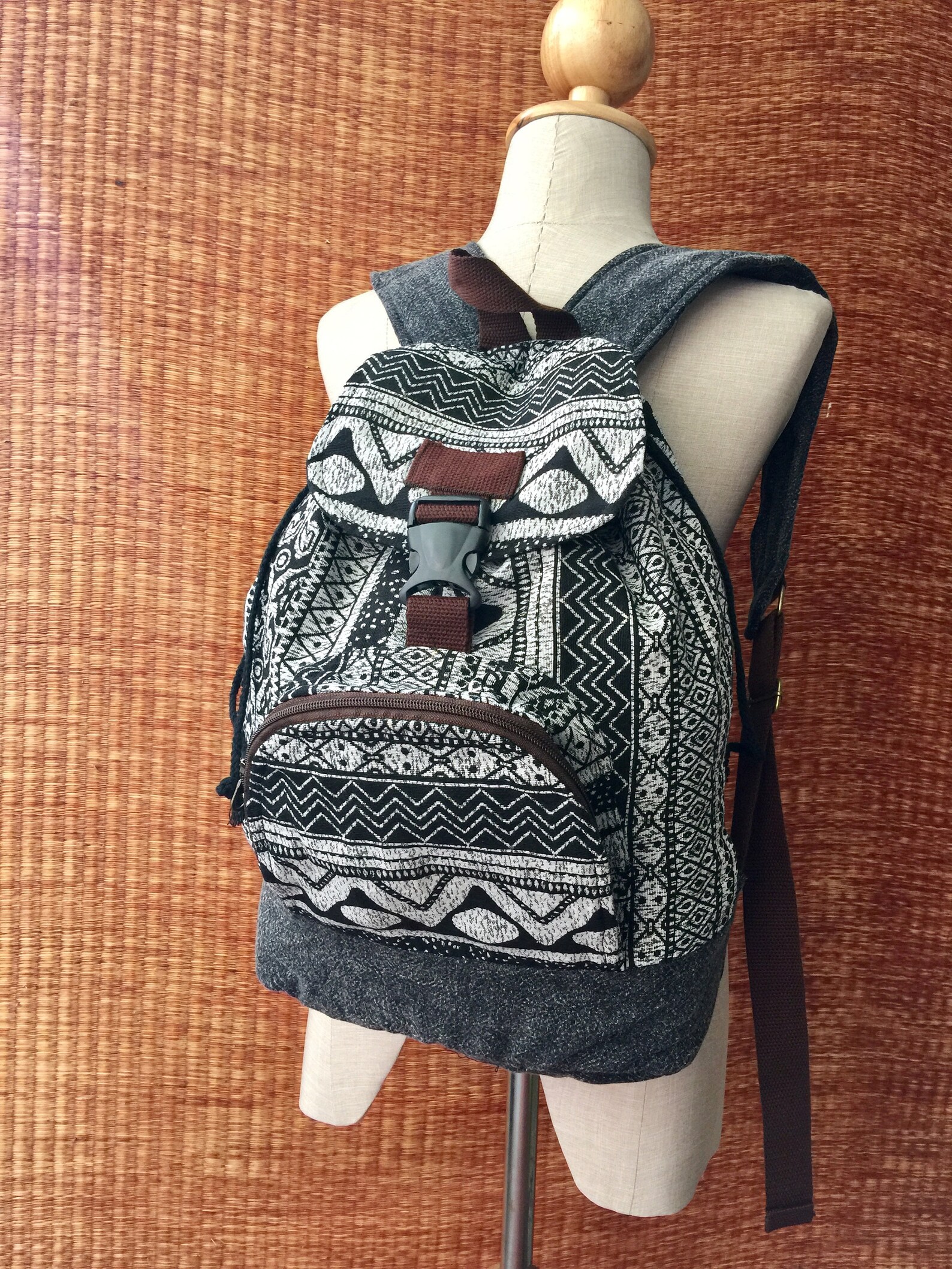 Boho Ikat Aztec Backpack Tribal Festival Holiday Bag Men Women | Etsy