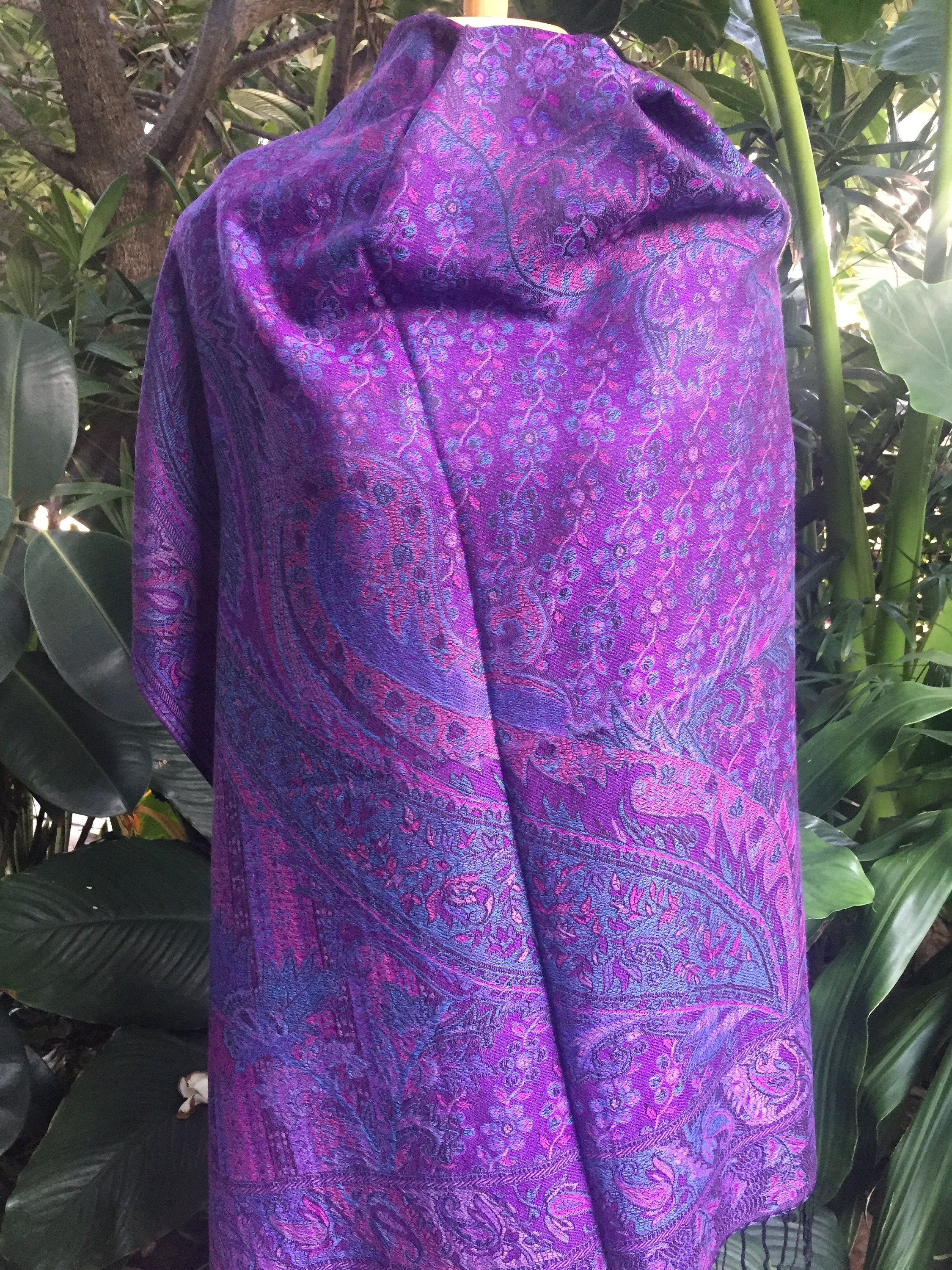 Paisley Boho Pashmina Scarf Hippie Tribal Style Blanket Scarfs Bohemian ...