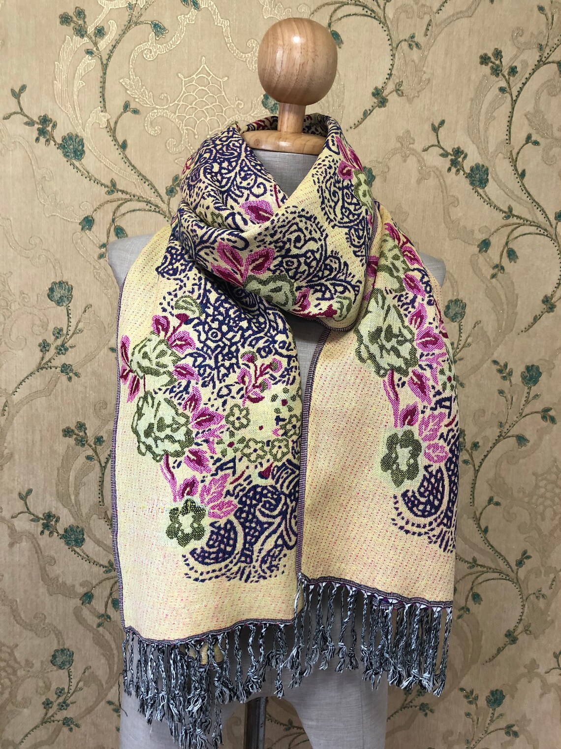 Florals Pashmina Scarf Stylish Flower Print Festival Scarves - Etsy