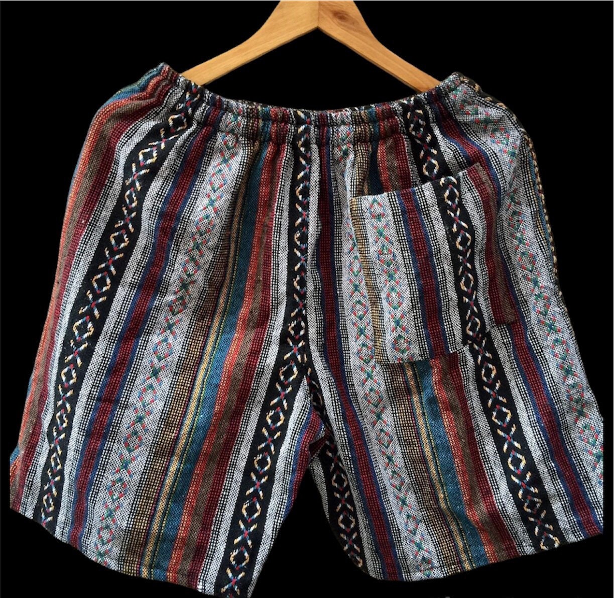 Tribal Aztec Baja Shorts Boho Festival Natural Cotton Summer - Etsy
