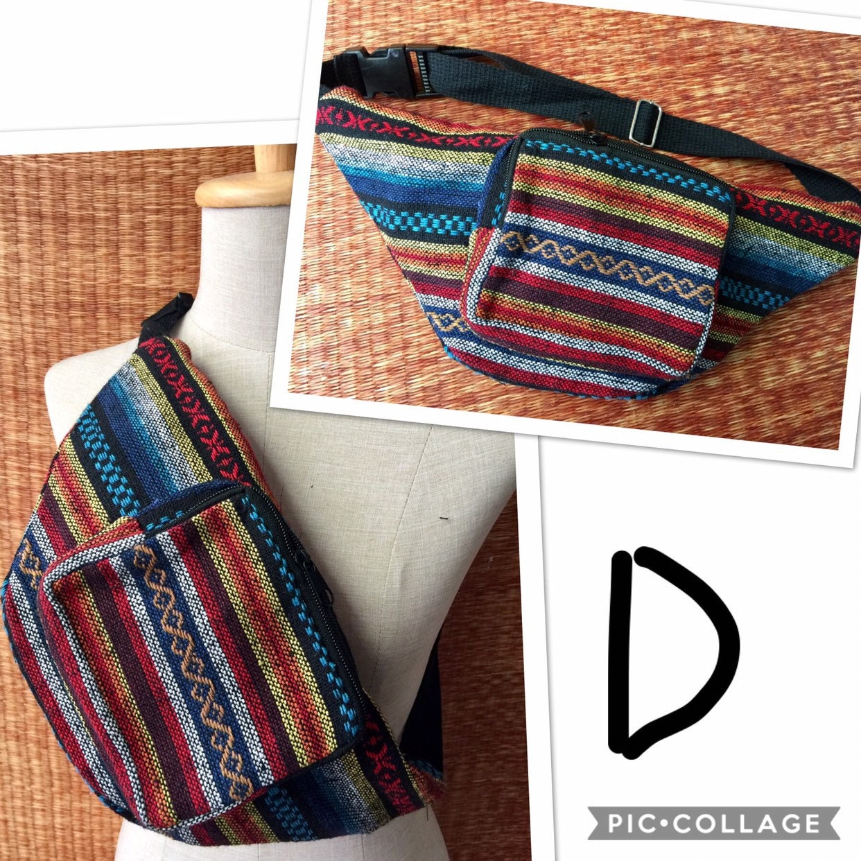 Tribal Fanny pack Festival Boho Aztec Hippie Style Men Women | Etsy