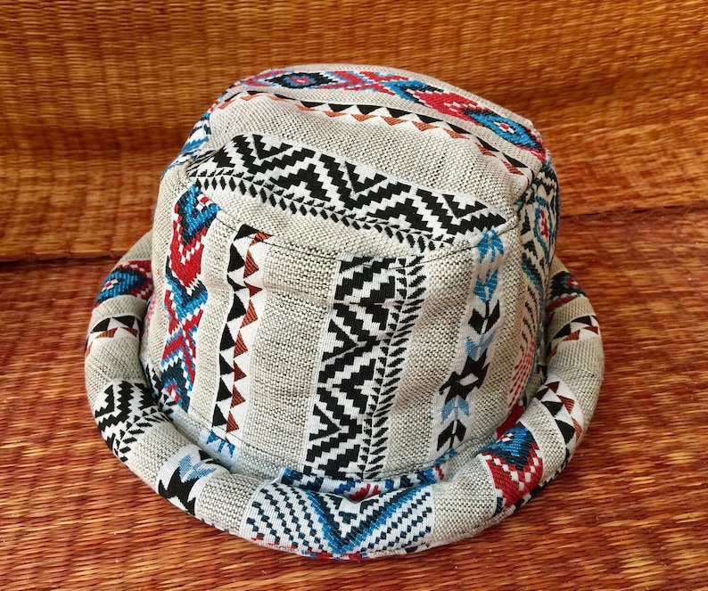 Aztec Bucket Hat Boho Style Tribal Bohemian Ikat Ethnic Design Hipster ...