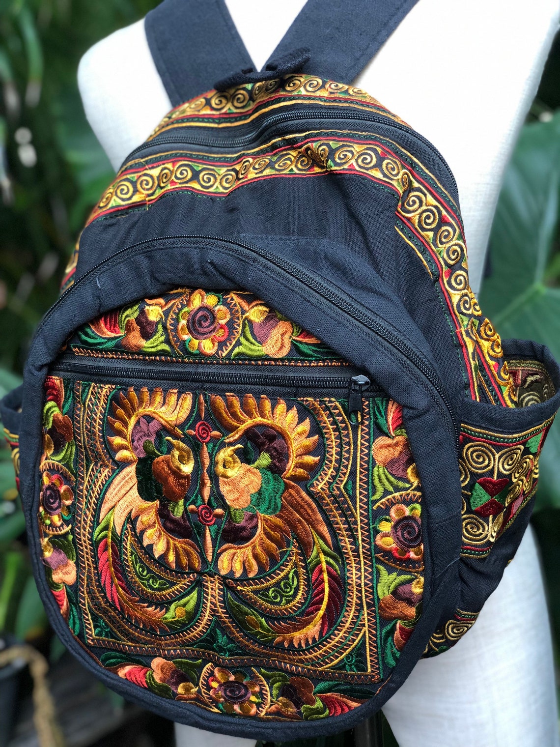 Embroidered Backpack Tribal Bohemian Hippie Retro Hmong Flower - Etsy