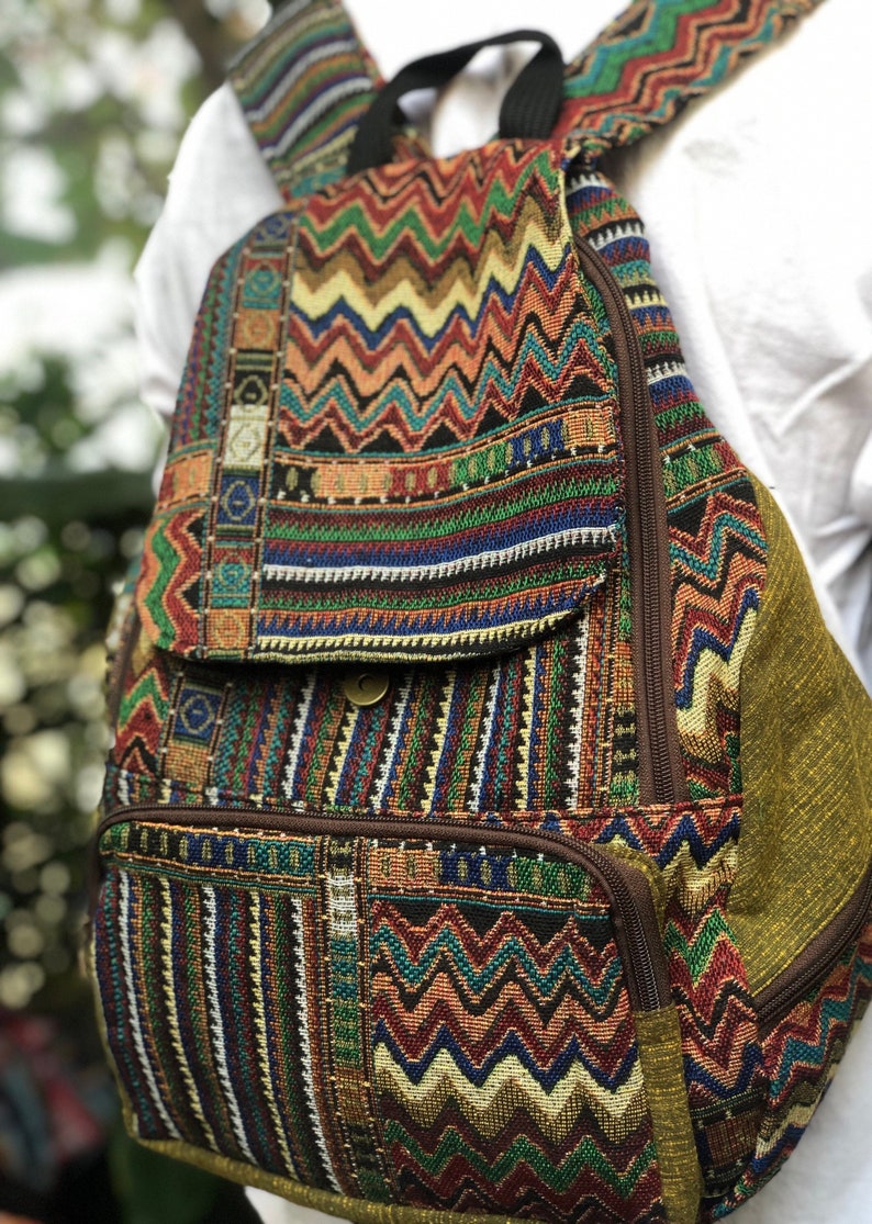 Tribal Woven Backpack Boho Aztec Hippie Southwestern Baja - Etsy