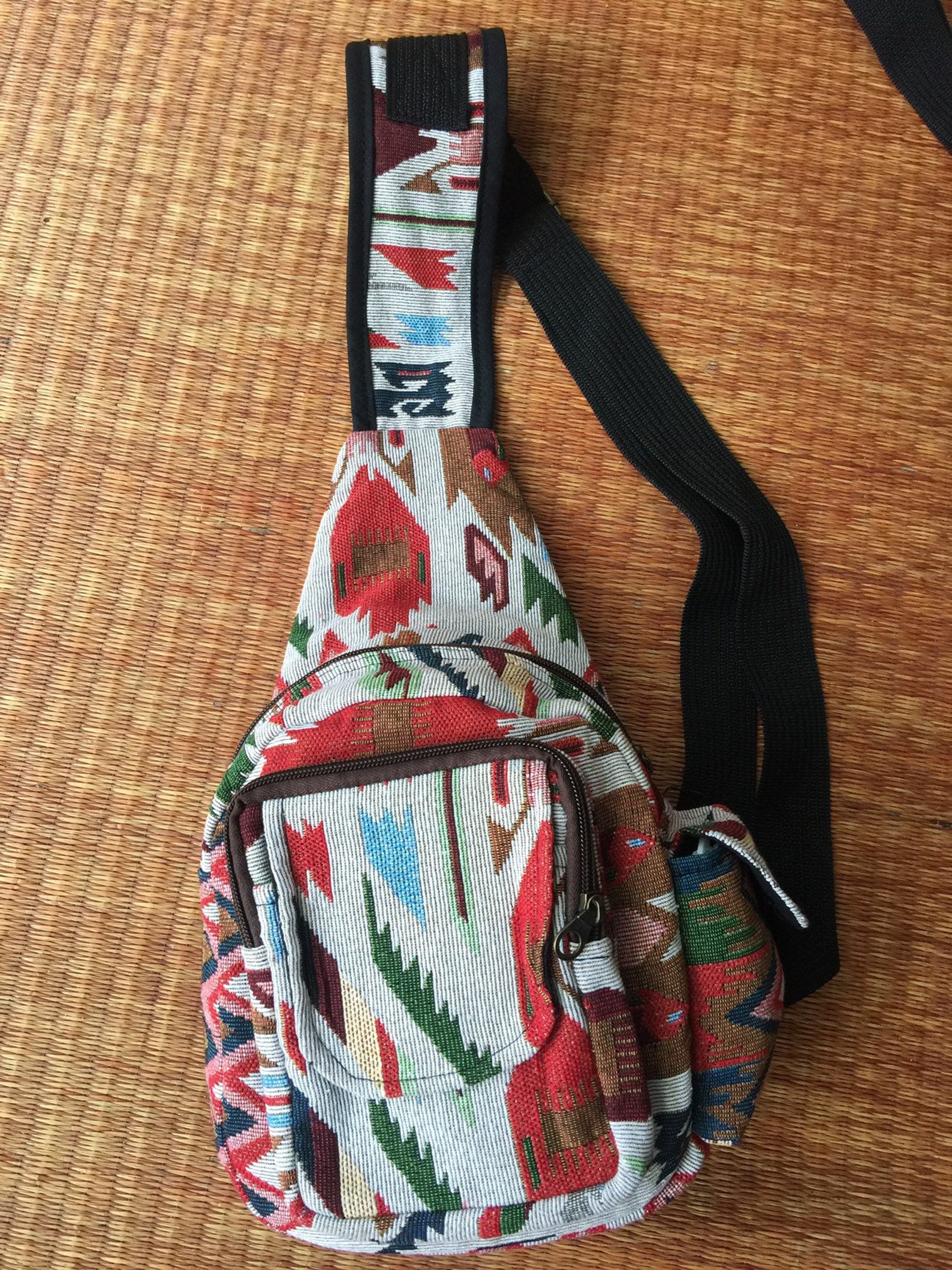 Aztec Ikat Sling Bag Backpack Ethnic Woven Men Women Hippie - Etsy