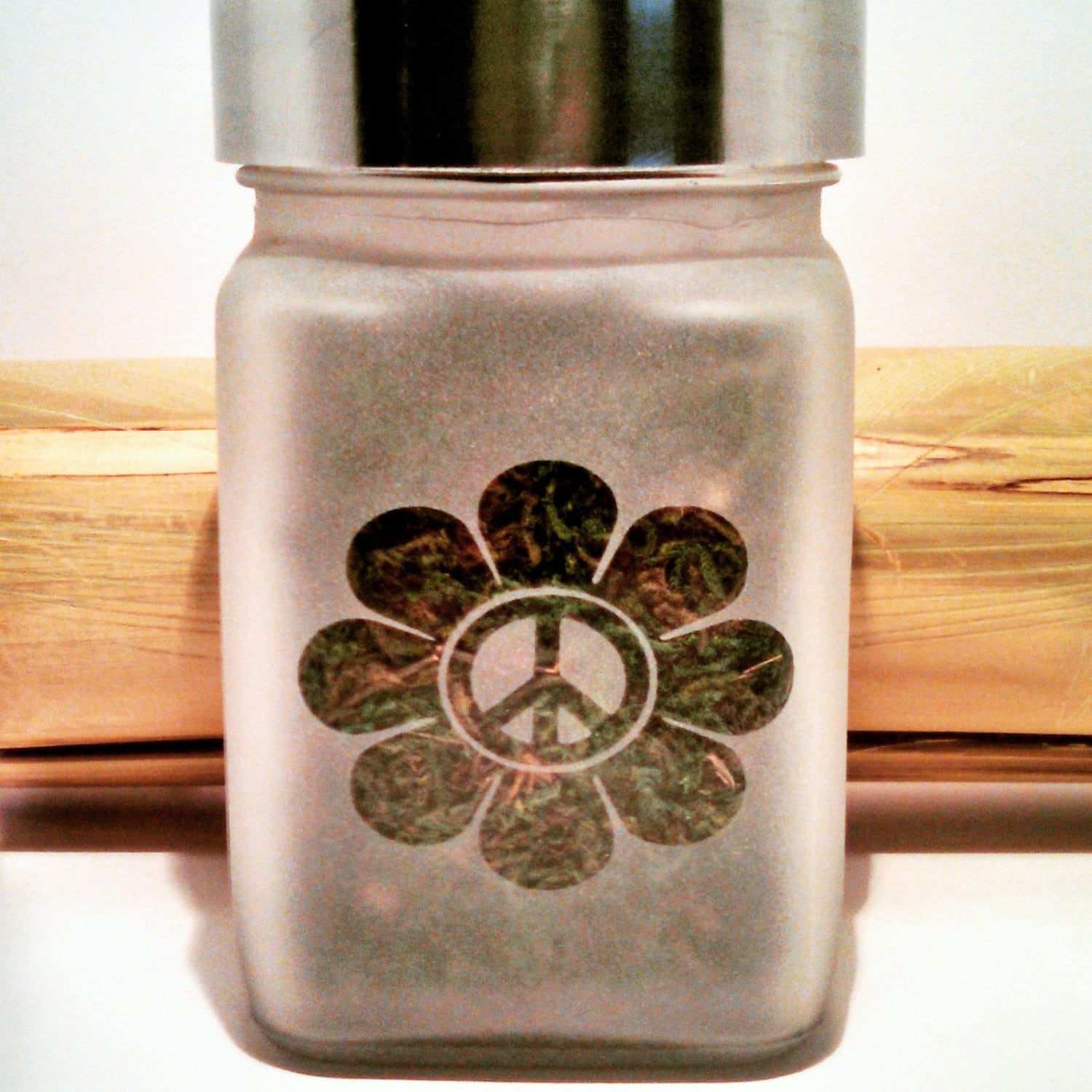 Peace Daisy Stash Jar - Stoner Girl Weed Accessories - Weed Stash Jars ...