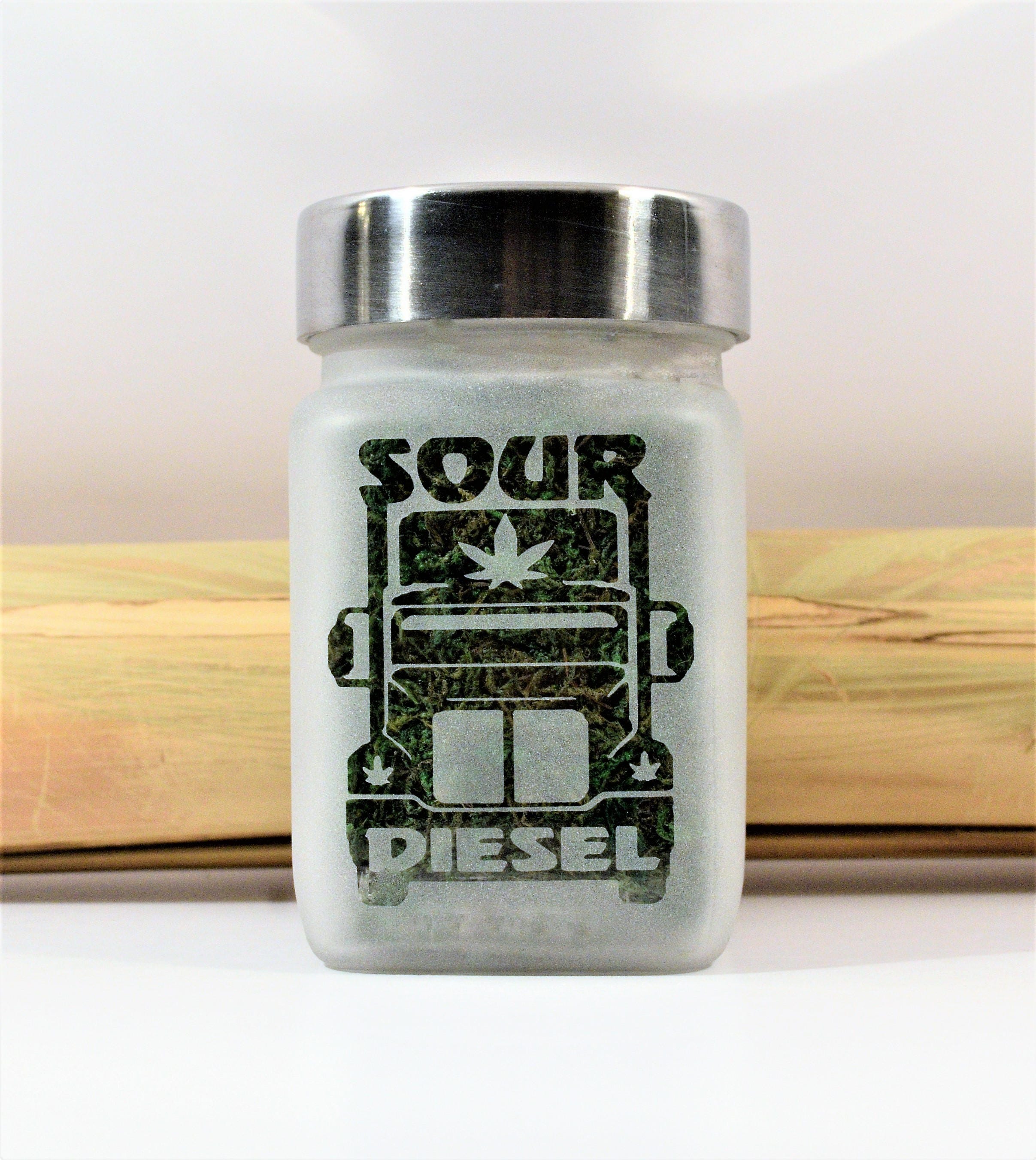 Sour Diesel Weed Stash Jar