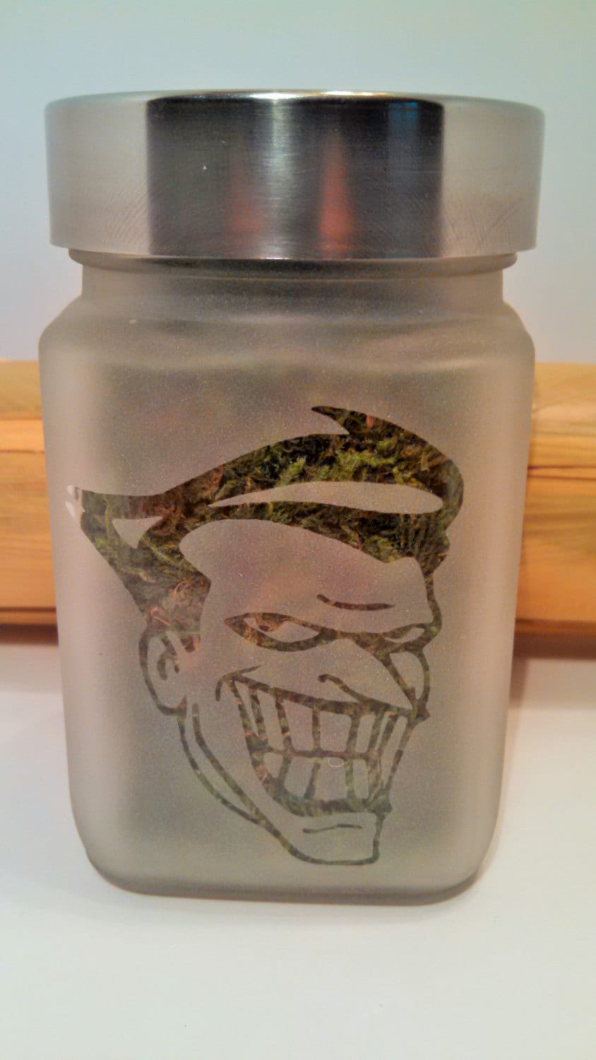 Smiling Clown Stash Jar - Weed 420 Gifts, Stoner Accessories, Weed ...