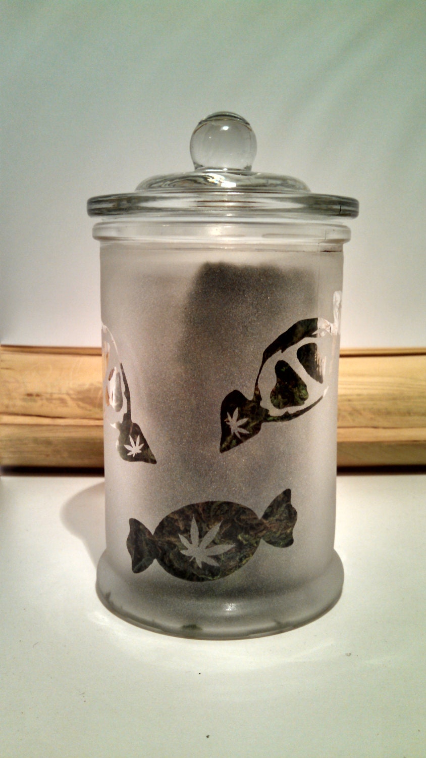 Cannabis Edibles Stash Jars & Medicated Candy Dish - Weed Candy Jar ...