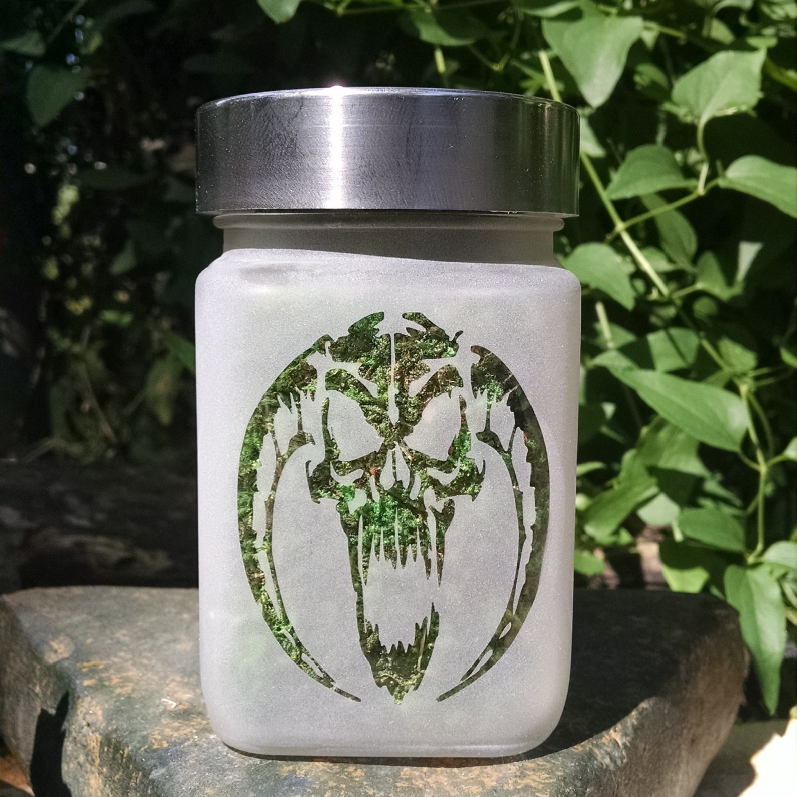 Twisted420glass Horned Demon Stash Jar, Occult & Pagan Altar Gift ...