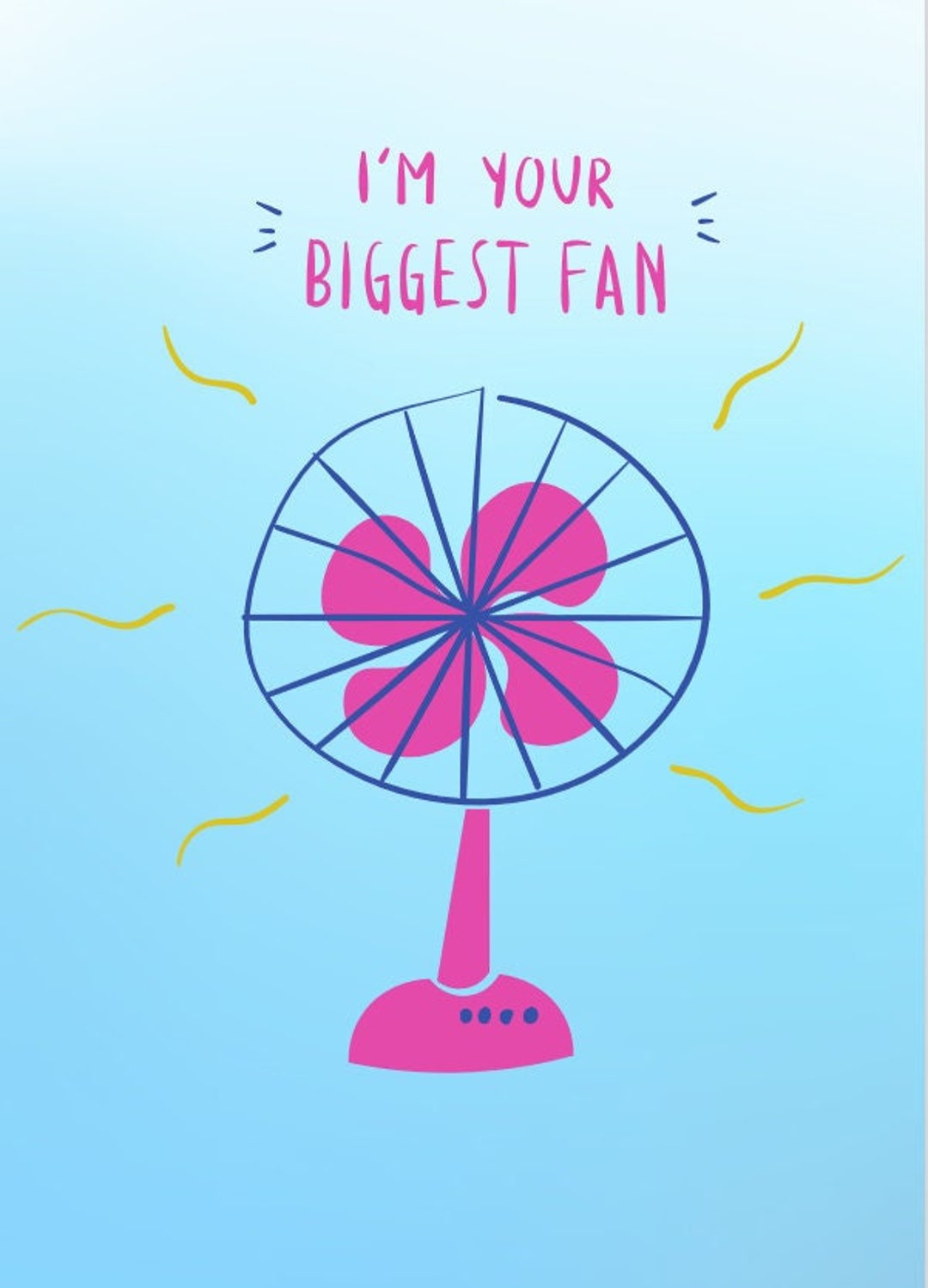 I'm Your Biggest Fan Card Digital Download Printable - Etsy