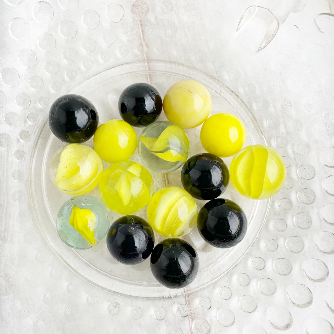 Vintage Glass Marbles…bumble Bee - Etsy