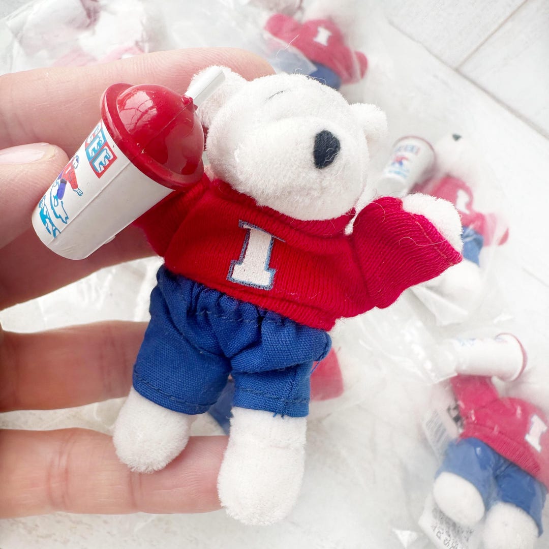 Vintage Miniature Icee Plush Polar Bear Toy…1990s…lot of 6…brand New ...