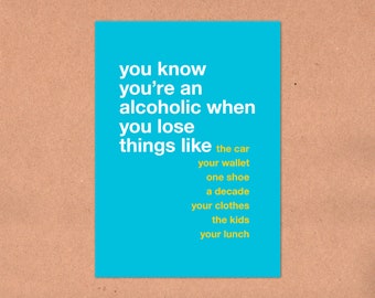Alcoholic Card - Etsy