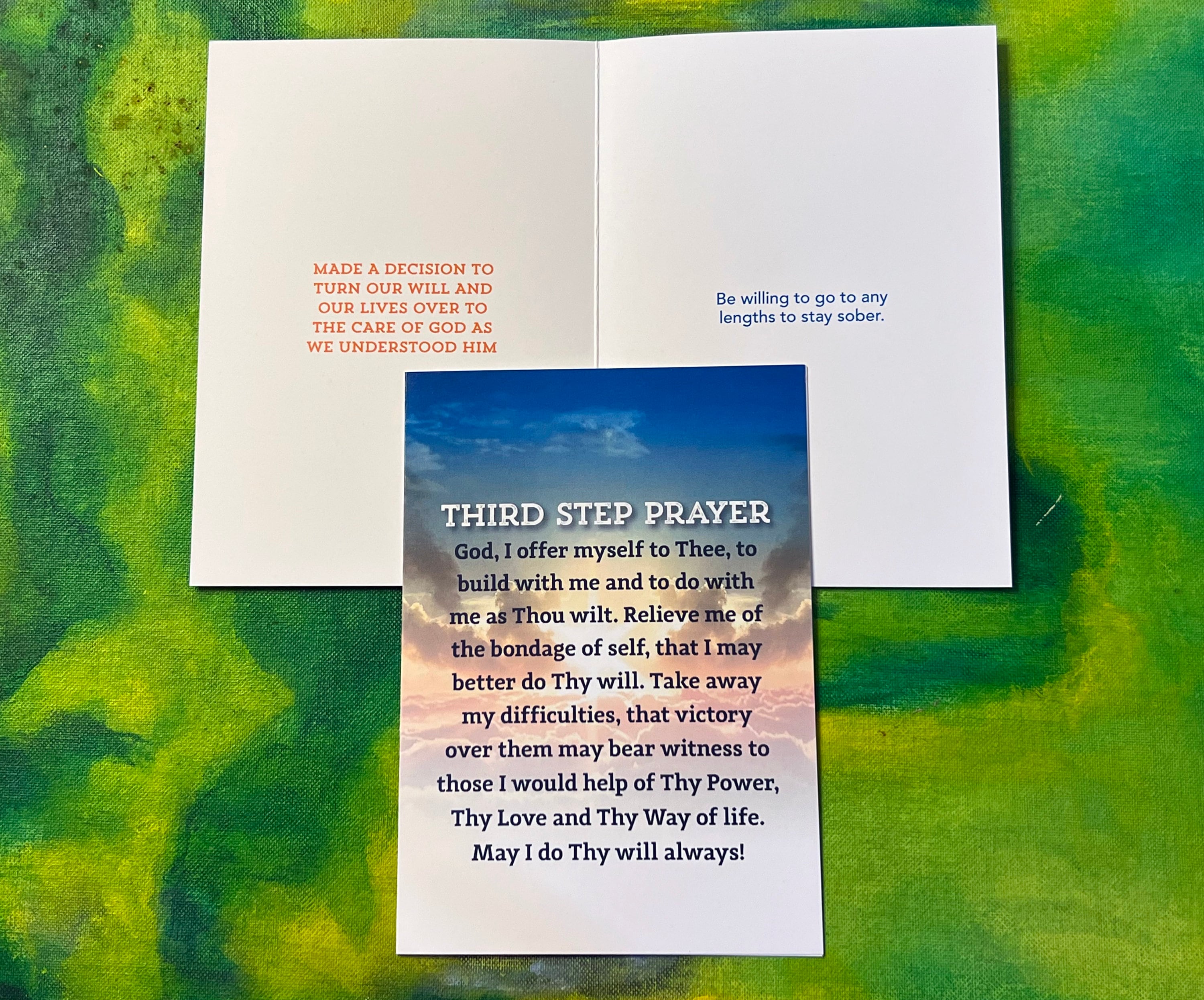 Third Step Prayer Card for Recovering Addicts and Alcoholics Go to Any ...