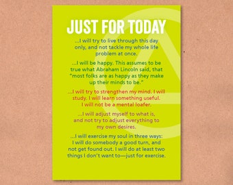 Just for Today - Etsy