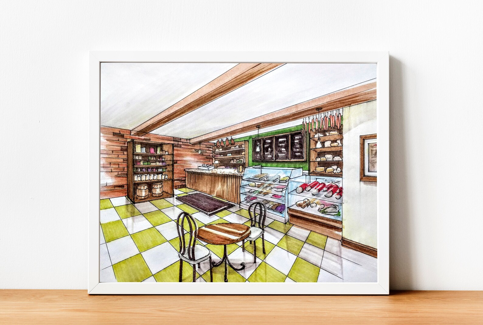 Custom Storefront Watercolor Painting Gift for Business - Etsy