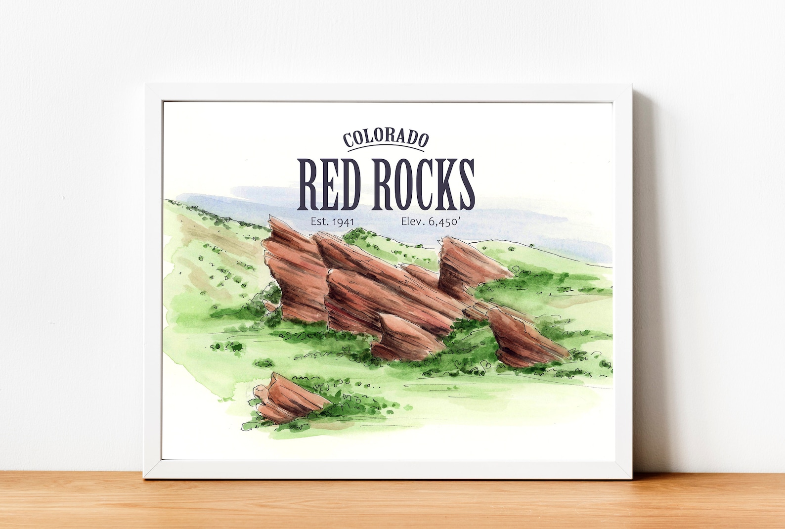 Red Rocks Amphitheatre Red Rocks Art Red Rocks Poster Red | Etsy