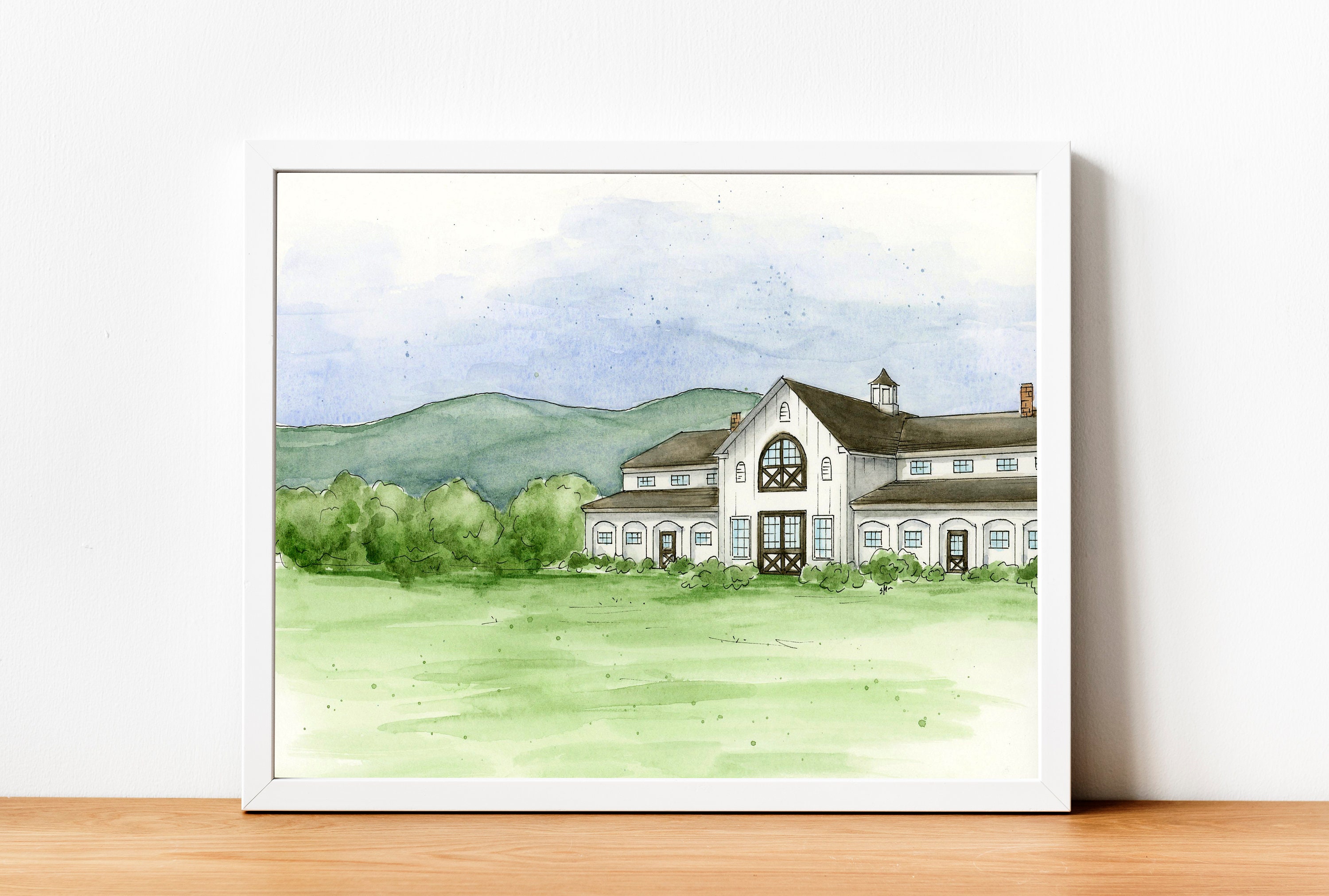 Custom School Watercolor Painting Painting of School | Etsy