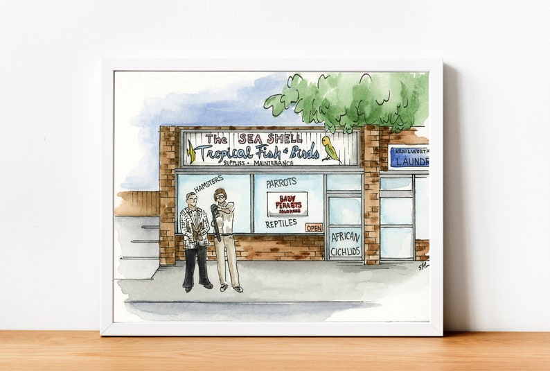 Custom Storefront Watercolor Painting Gift for Business - Etsy