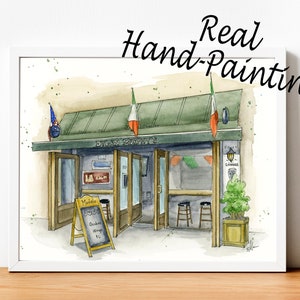 Custom Storefront Watercolor Painting, Gift for Business Owner ...