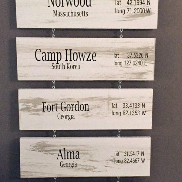 Wood City Map Signs - Etsy