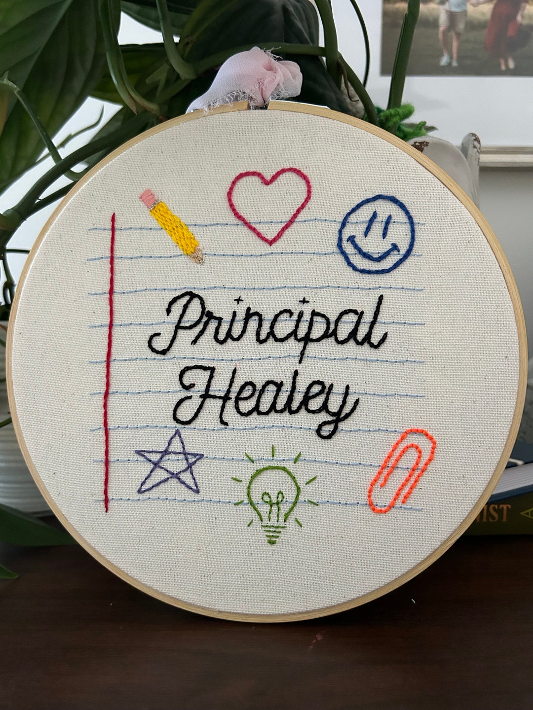 Custom Hand Embroidered Teacher Gift Hoop - Classroom, Teacher ...