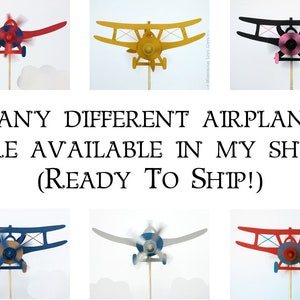 Spinning Airplane Cake Topper ready to Ship Airplane Party - Etsy