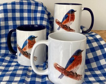 Bluebird Mug Blue Bird Lover Gift Blue Bird Coffee Mug - Etsy