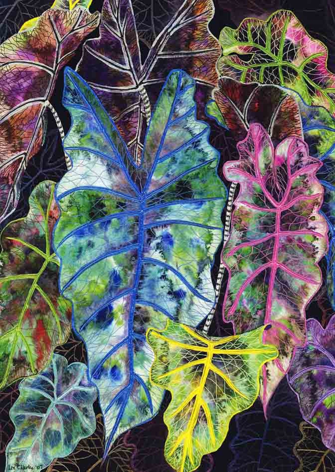 Art Print: "amazonica" - A3 Leaf Print, Wall Art, Leaf Painting ...