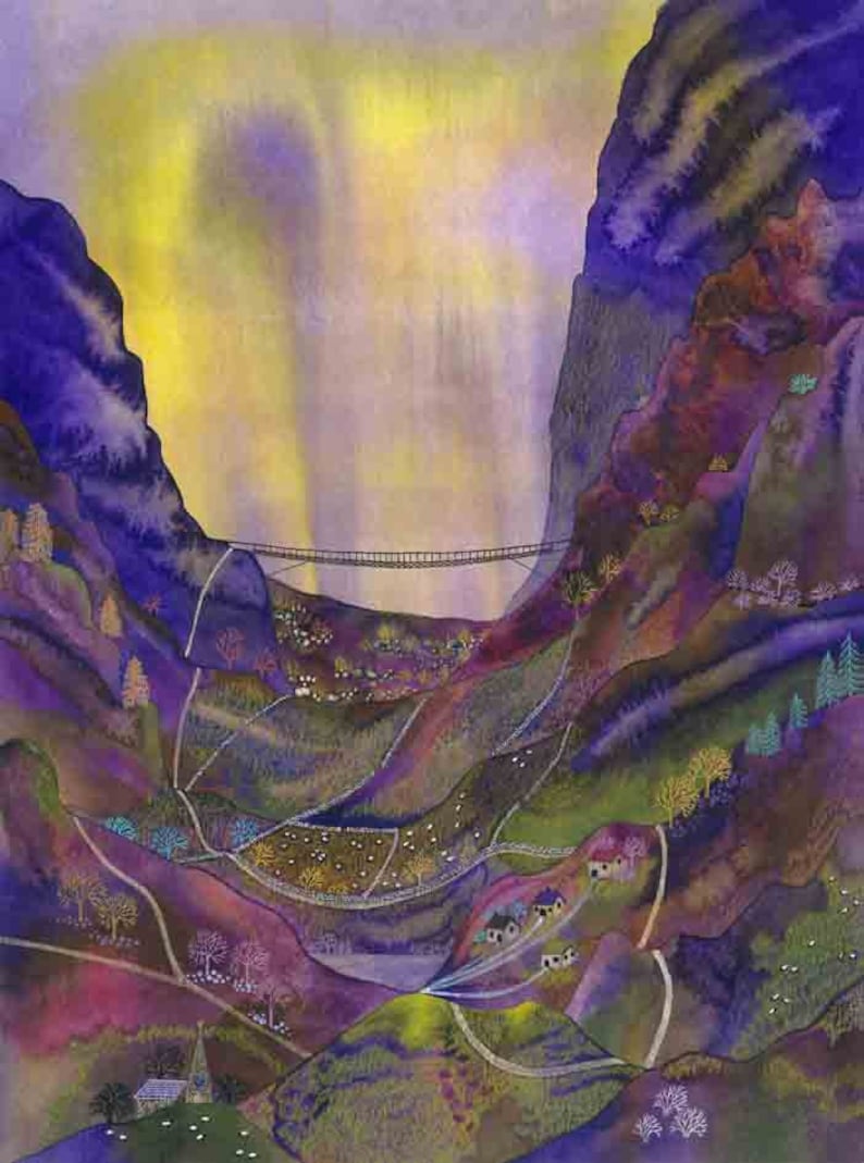 Art Print: "meander Valley" - A4 Mystical Print, Wall Art, Fantasy ...