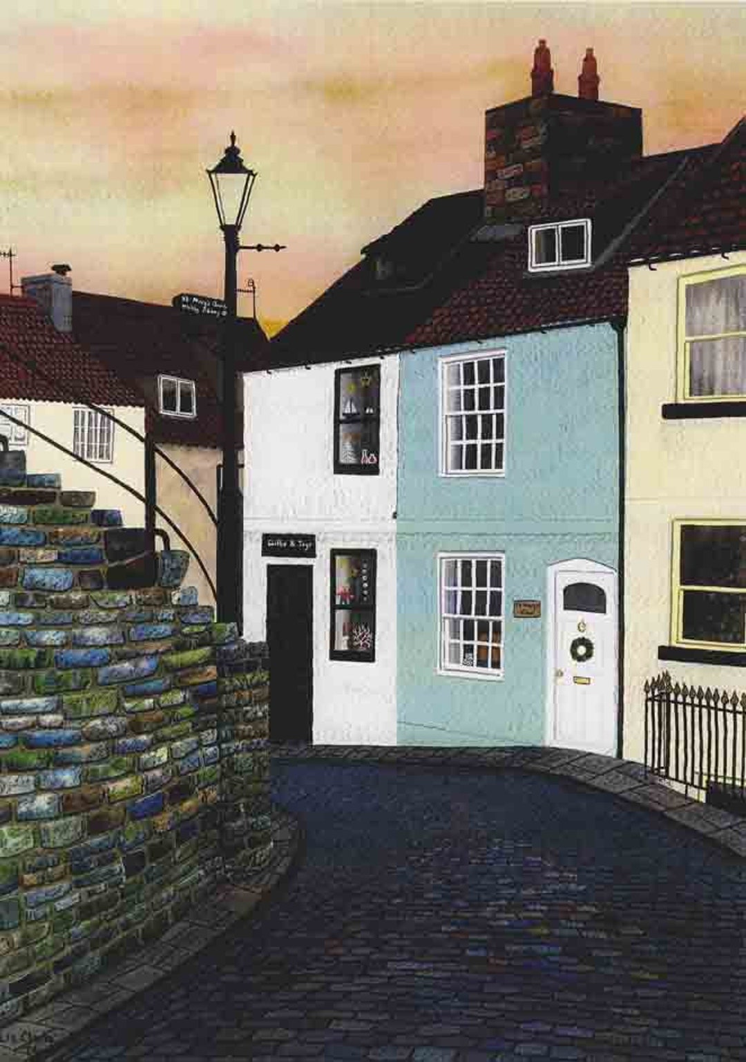 Art Print: "setts and Steps, Whitby" - A3 Seaside Print, Wall Art ...