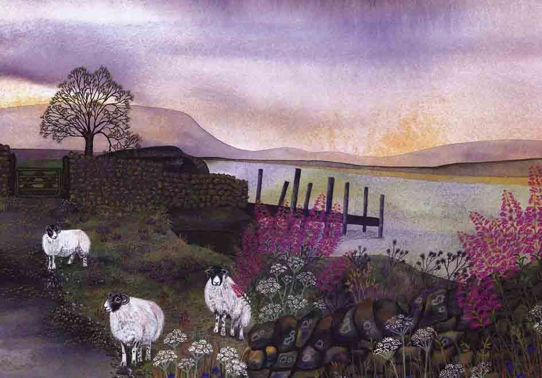 Art Print: "rose Bay"- A3 Landscape Print, Sheep Print, Wall Art ...