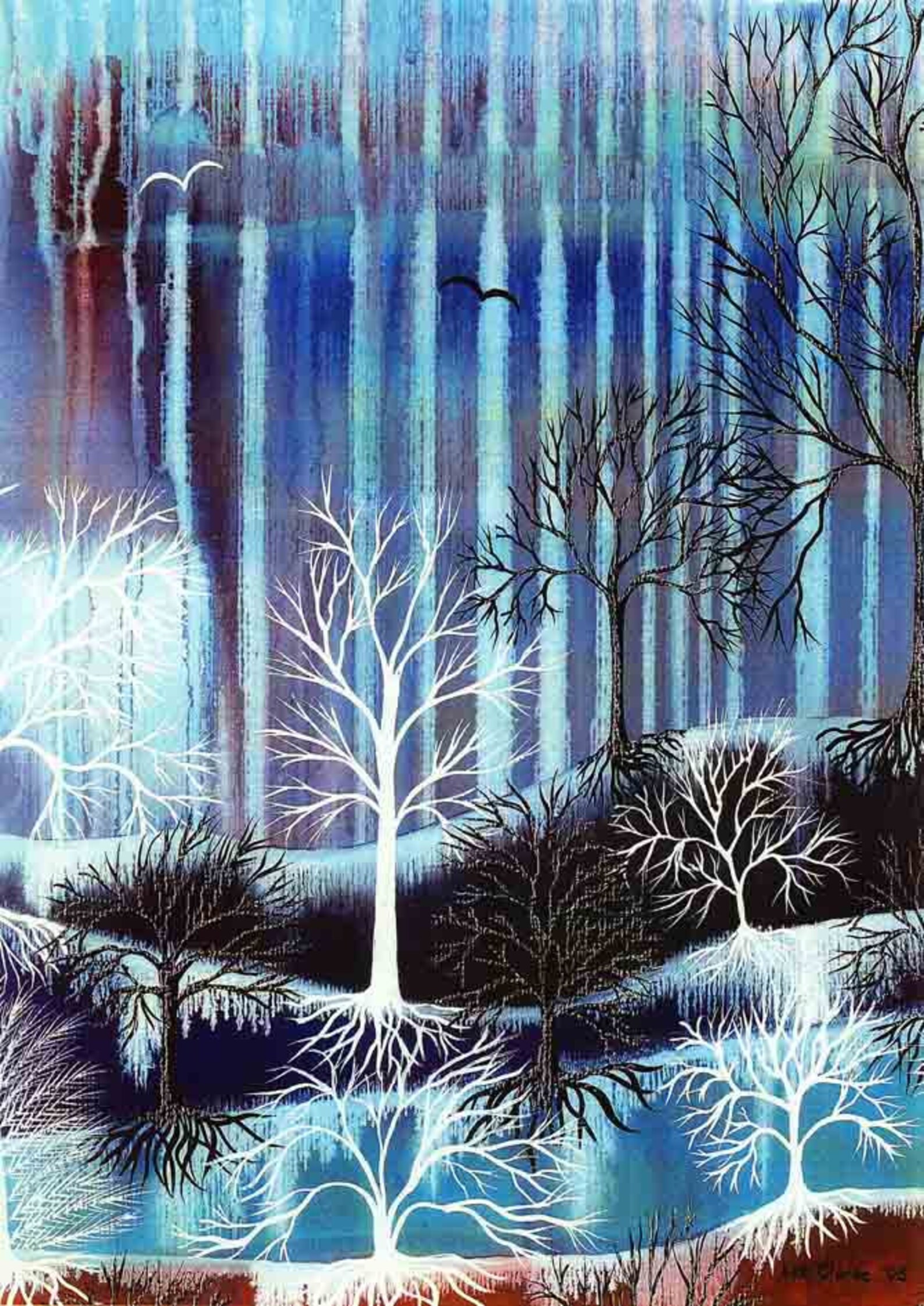 Art Print: "december"- A3 Landscape Print, Wall Art, Snow Scene, Tree ...