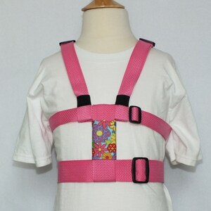 Child Safety Harness for Girls With Floral Accent Back Buckle | Etsy