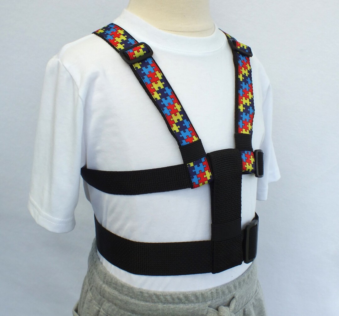 Child Safety Harness With Adjustable Leash, Autism Awareness Puzzle ...