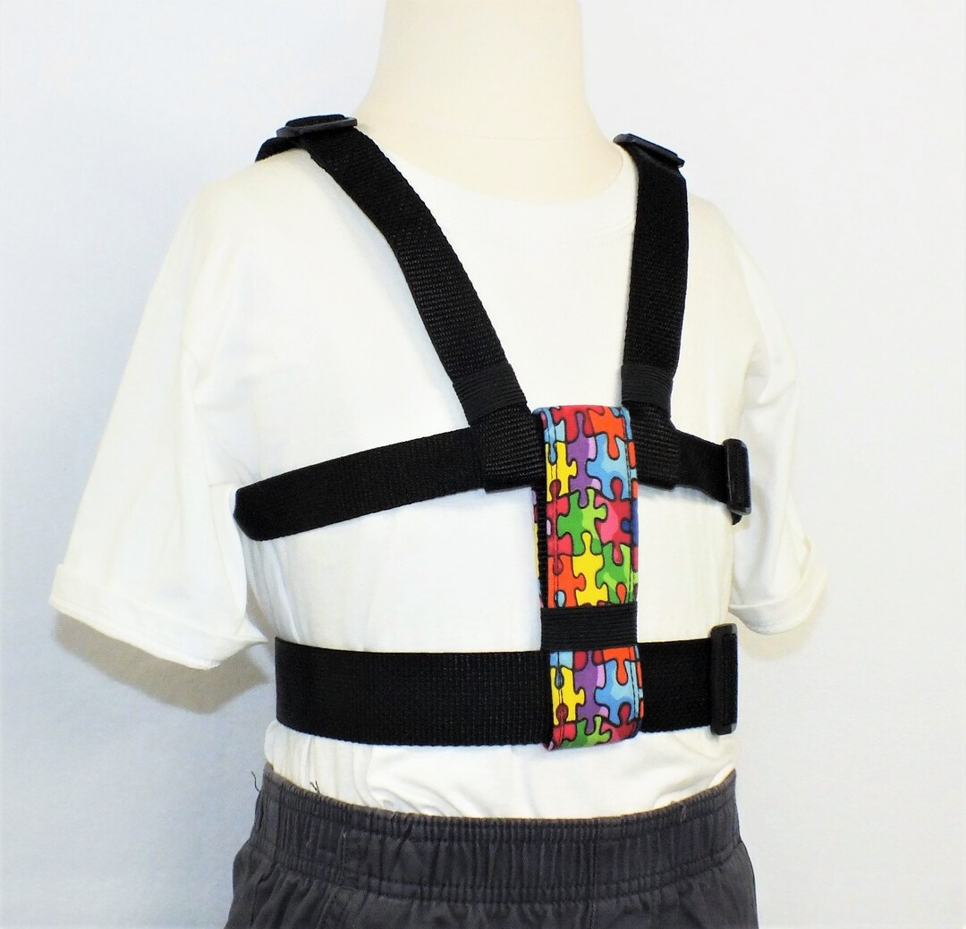 Child Safety Harness With Adjustable Leash, Back Buckles. Autism ...