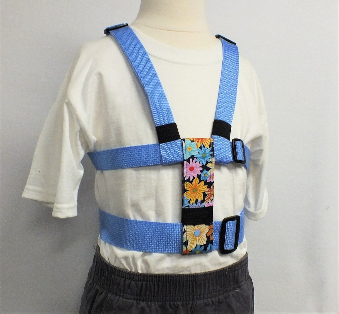 Child Safety Harness for Girls With Floral Accent, Back Buckle With ...