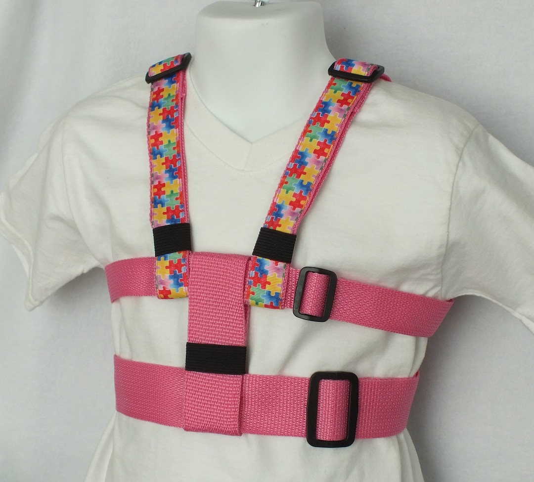 Child Safety Harness With Adjustable Leash, Pastel Autism Awareness ...
