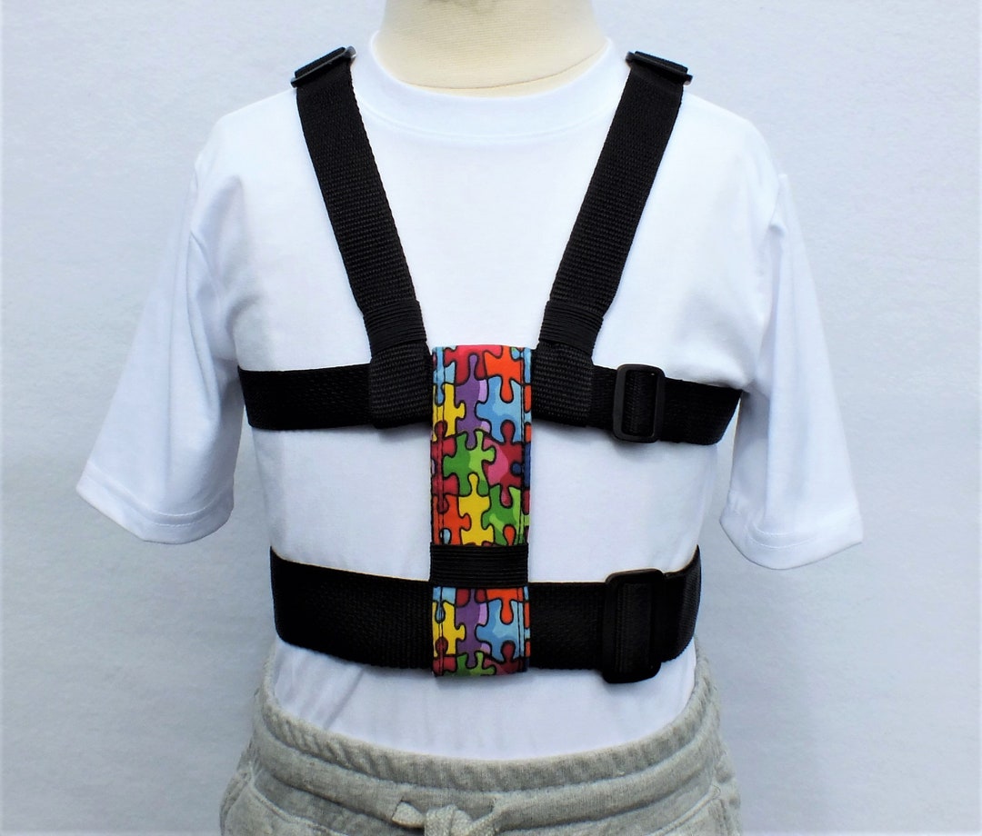 Child Safety Harness With Adjustable Leash, Back Buckles. Autism ...