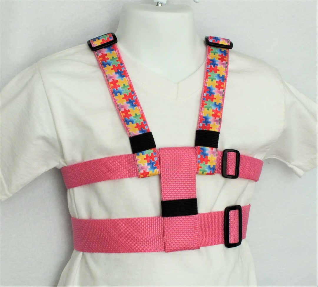 Child Safety Harness With Adjustable Leash, Pastel Autism Awareness ...