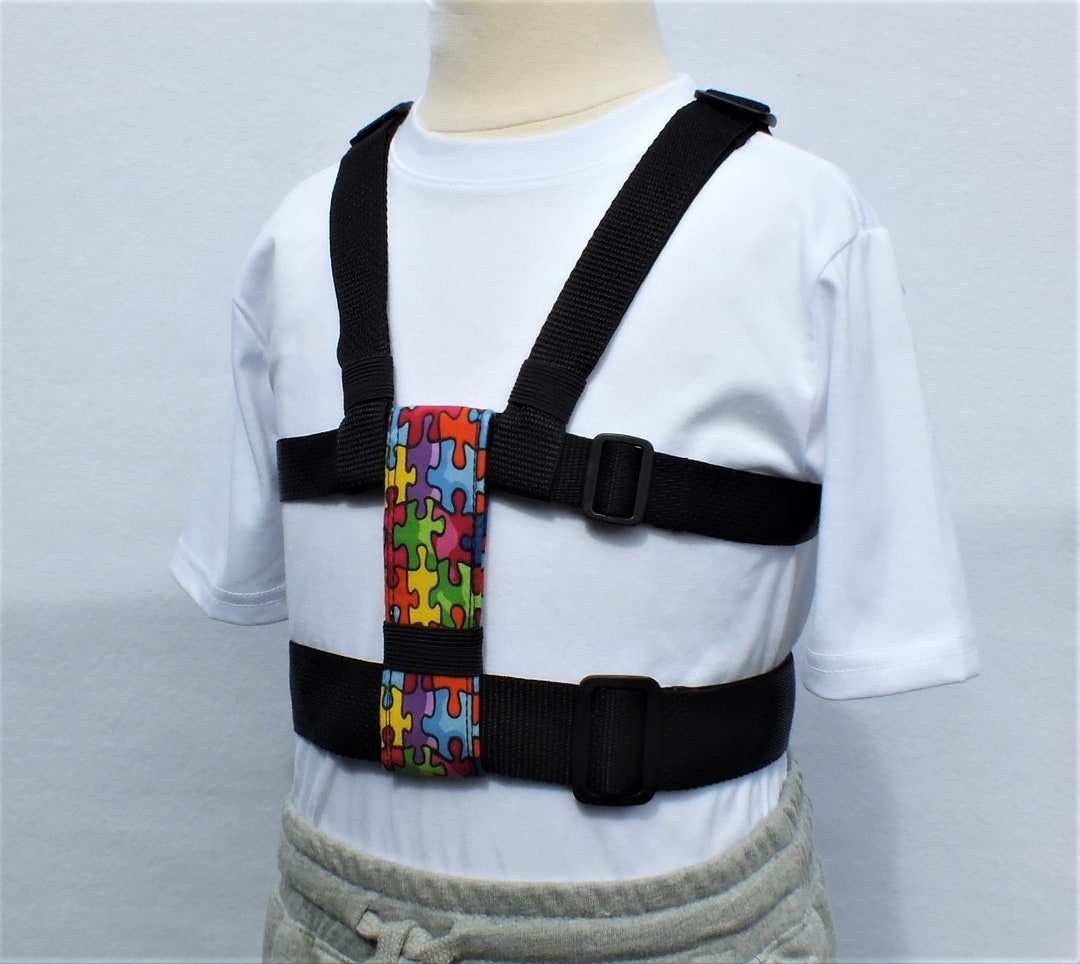 Child Safety Harness with Adjustable Leash, Back Buckles. Autism ...