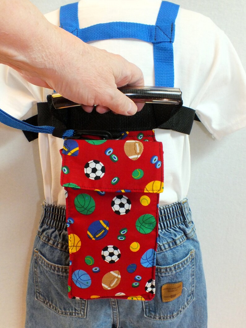 Child Safety Harness and Tether / Lead Red Sports with Blue | Etsy