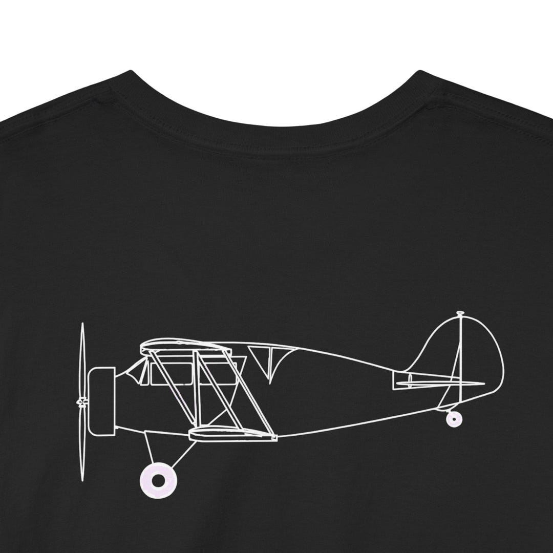 Vintage Biplane Outline Tee | Minimal Aviation Graphic, Pilot Shirt - Etsy