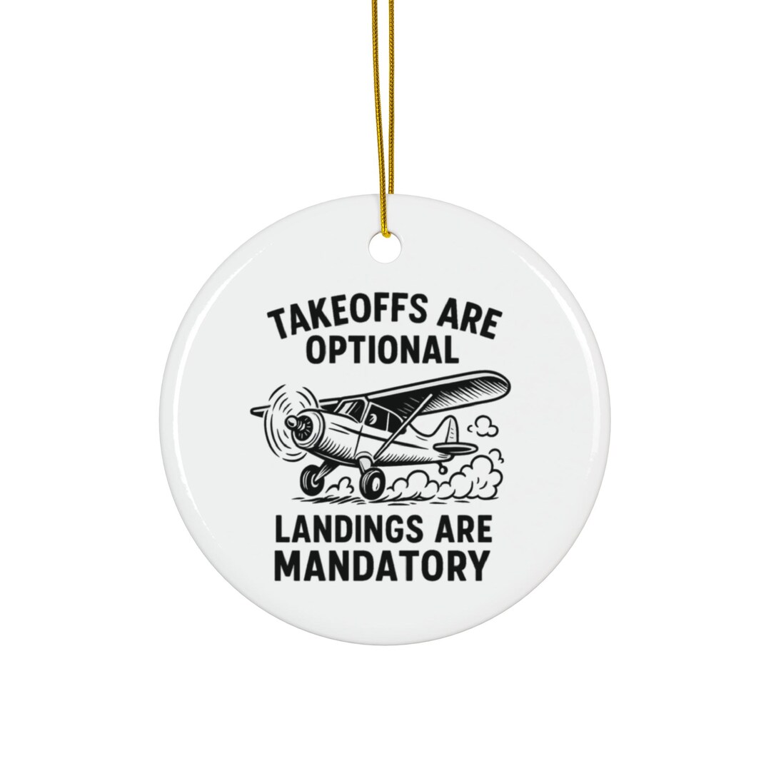 Ceramic Airplane Ornament | Pilot Gift, Funny Aviation Motto - Etsy