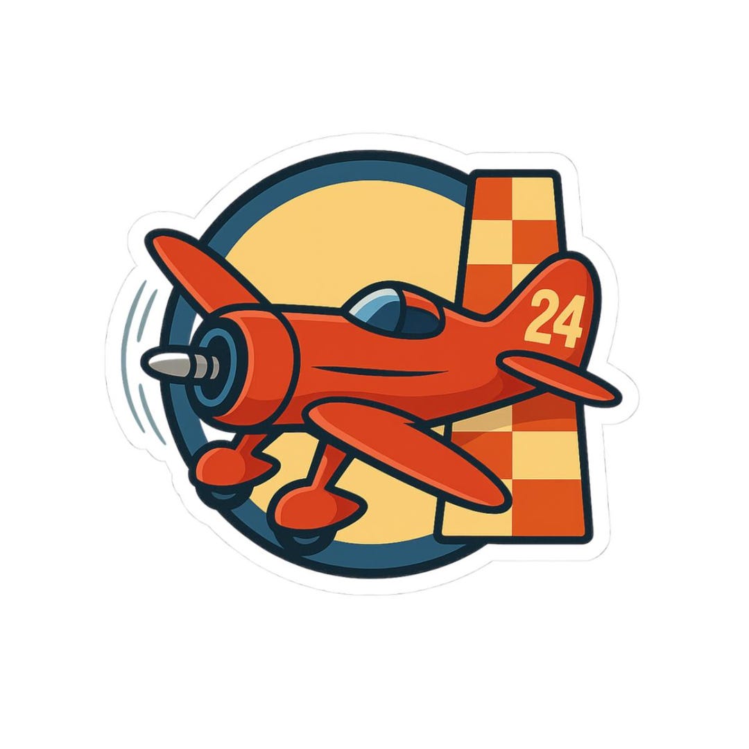 Vintage Racing Airplane Sticker: Retro Aviation Travel Decal - Etsy