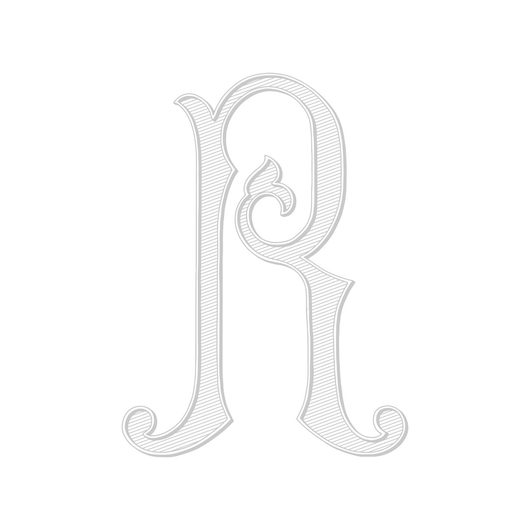 Wedding Monogram Design - R - Antique Monogram - Letter R - Etsy