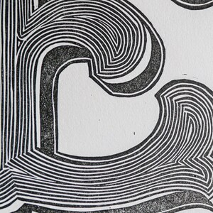 Original Letterpress Print - Linocut Block Print Letter C - Etsy